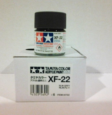 Tamiya acrylic paint XF-22 RLM Grey. 10ml Mini. | eBay
