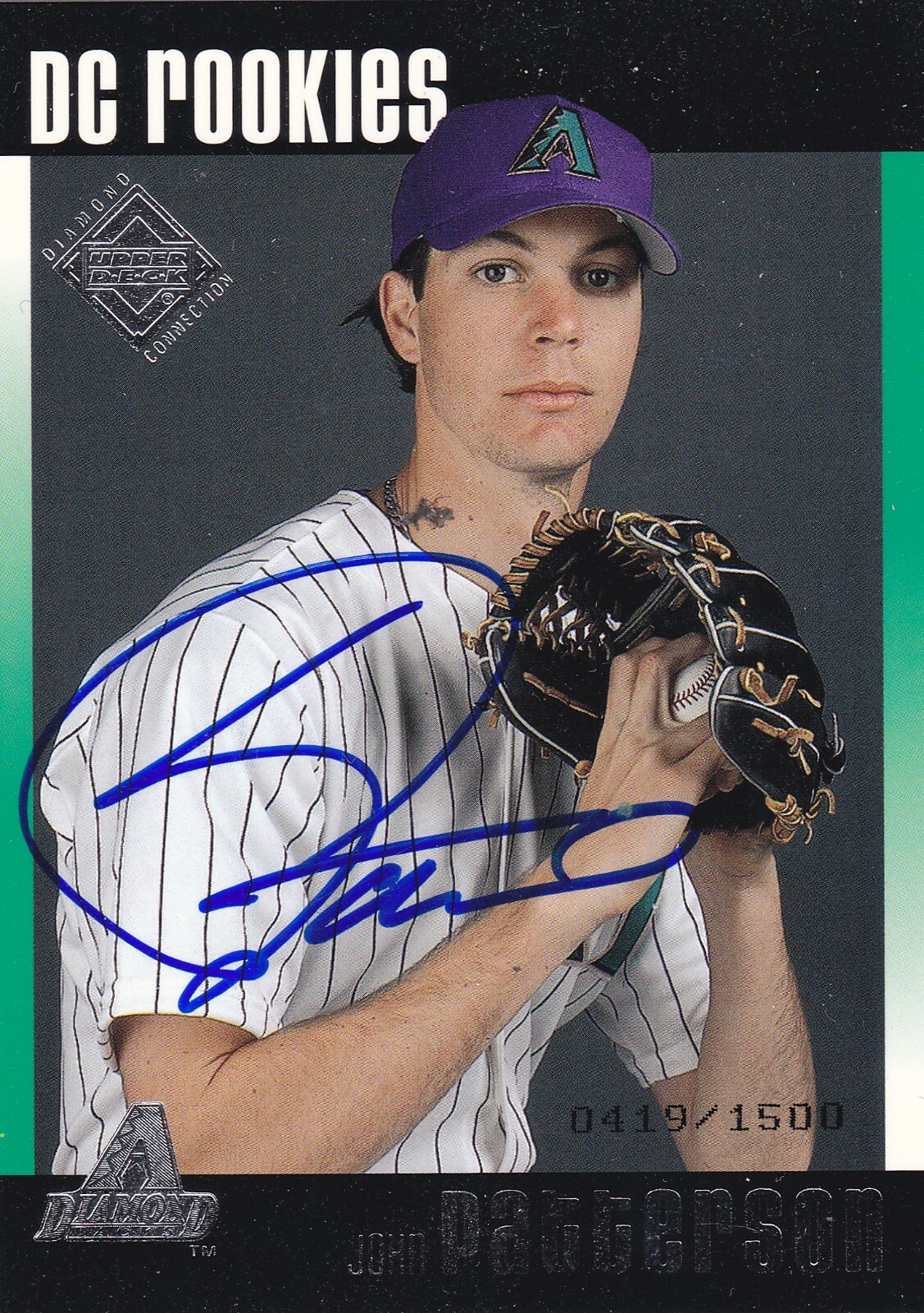 JOHN PATTERSON ARIZONA DIAMONDBACKS SIGNED BASEBALL CARD WASHINGTON ...