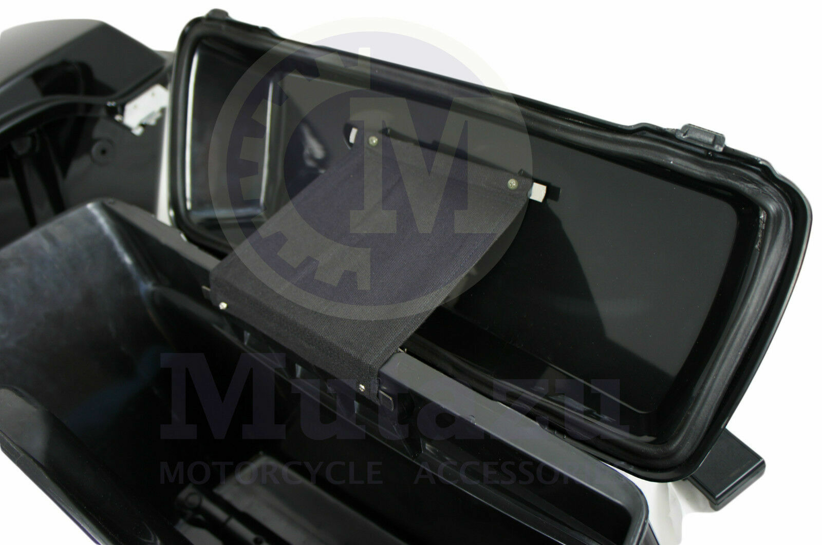 Vivid Black Complete Stock Saddlebags+Conversion Brackets for Yamaha V ...