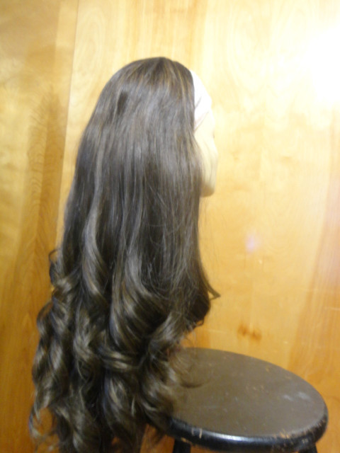 Malky European 26" Band Fall Wig Medium Light Brown Highlits 8/4 LARGE ...