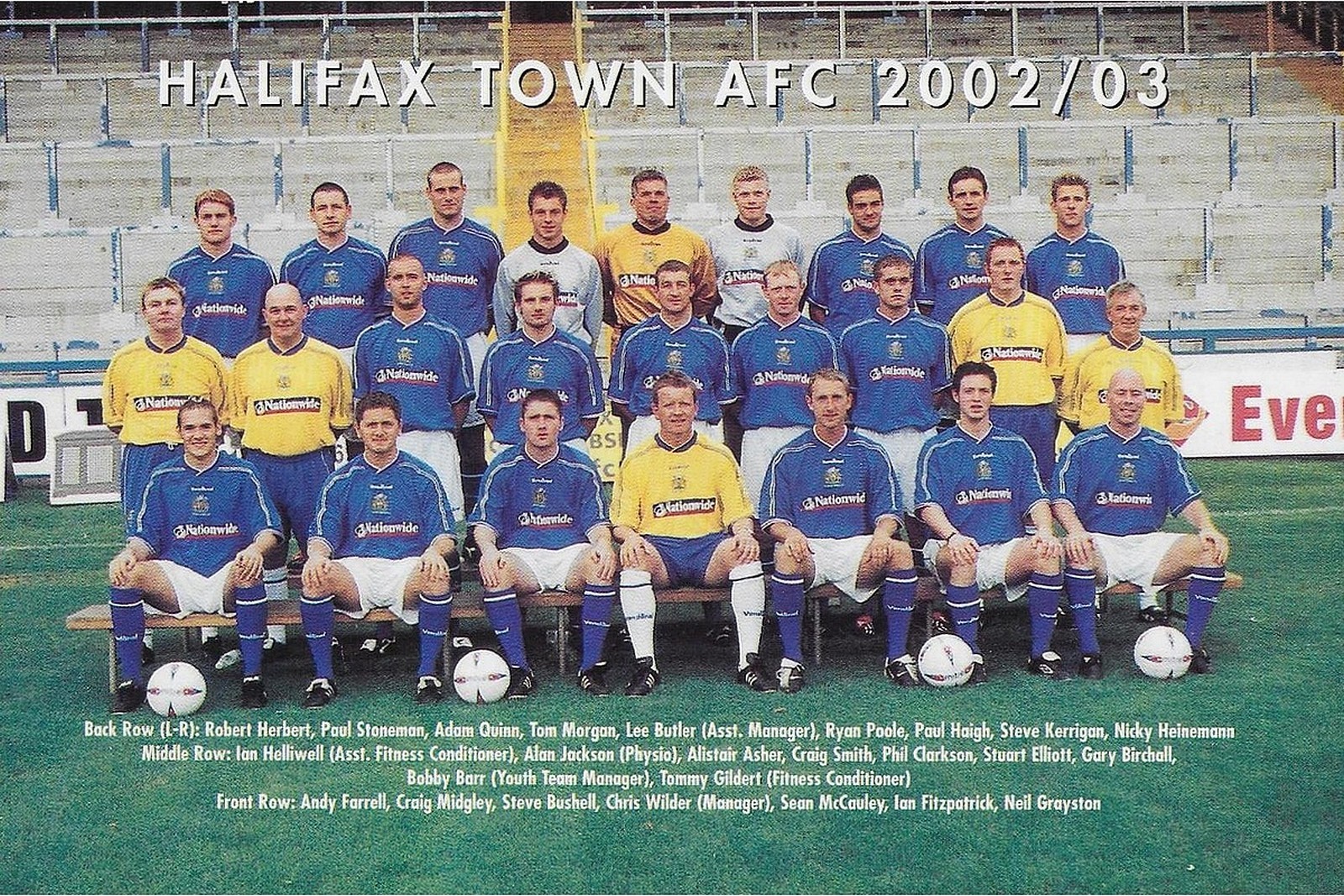 HALIFAX TOWN FOOTBALL TEAM PHOTO>2002-03 SEASON | eBay UK