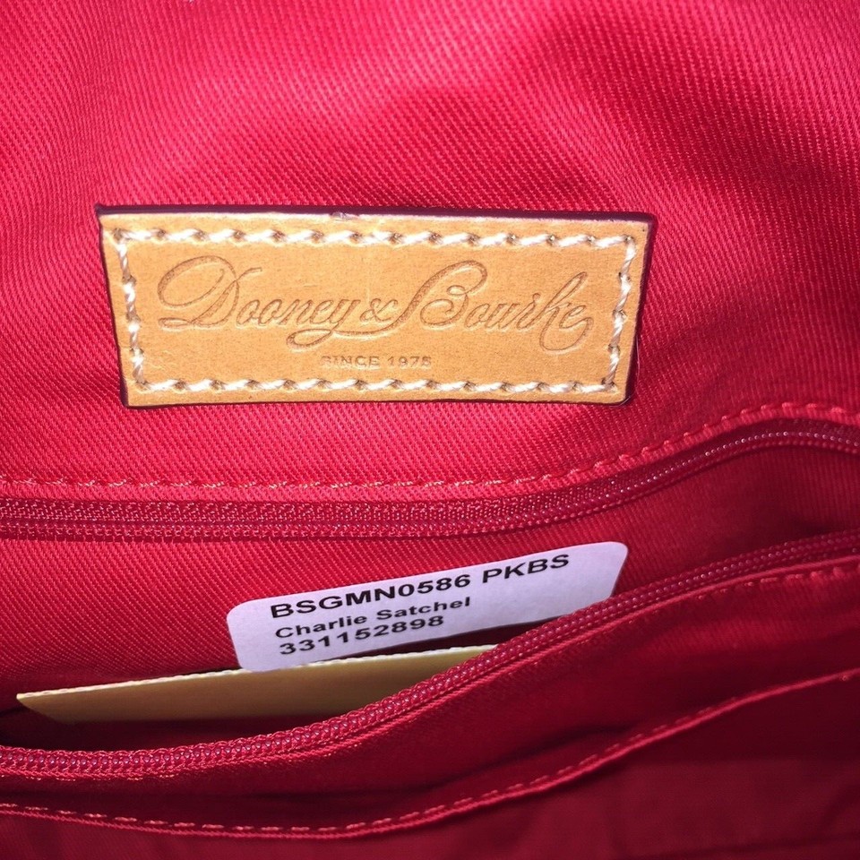 Dooney Bourke Handbag Charlie Satchel Canvas Crossbody Signature Logo ...