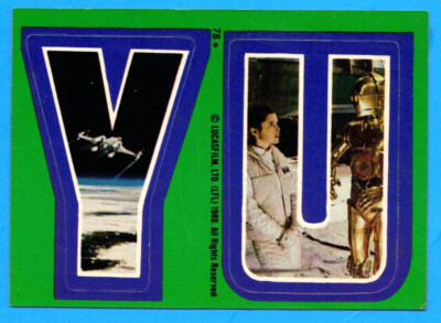 1980 Topps Empire Strikes Back S. 3 Sticker # 78 Y & U - Leia / C-3PO ...