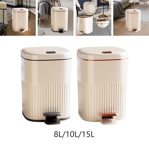 Step Trash Can with Lids Foot Pedal Garbage Bin for Bedroom Garage ...