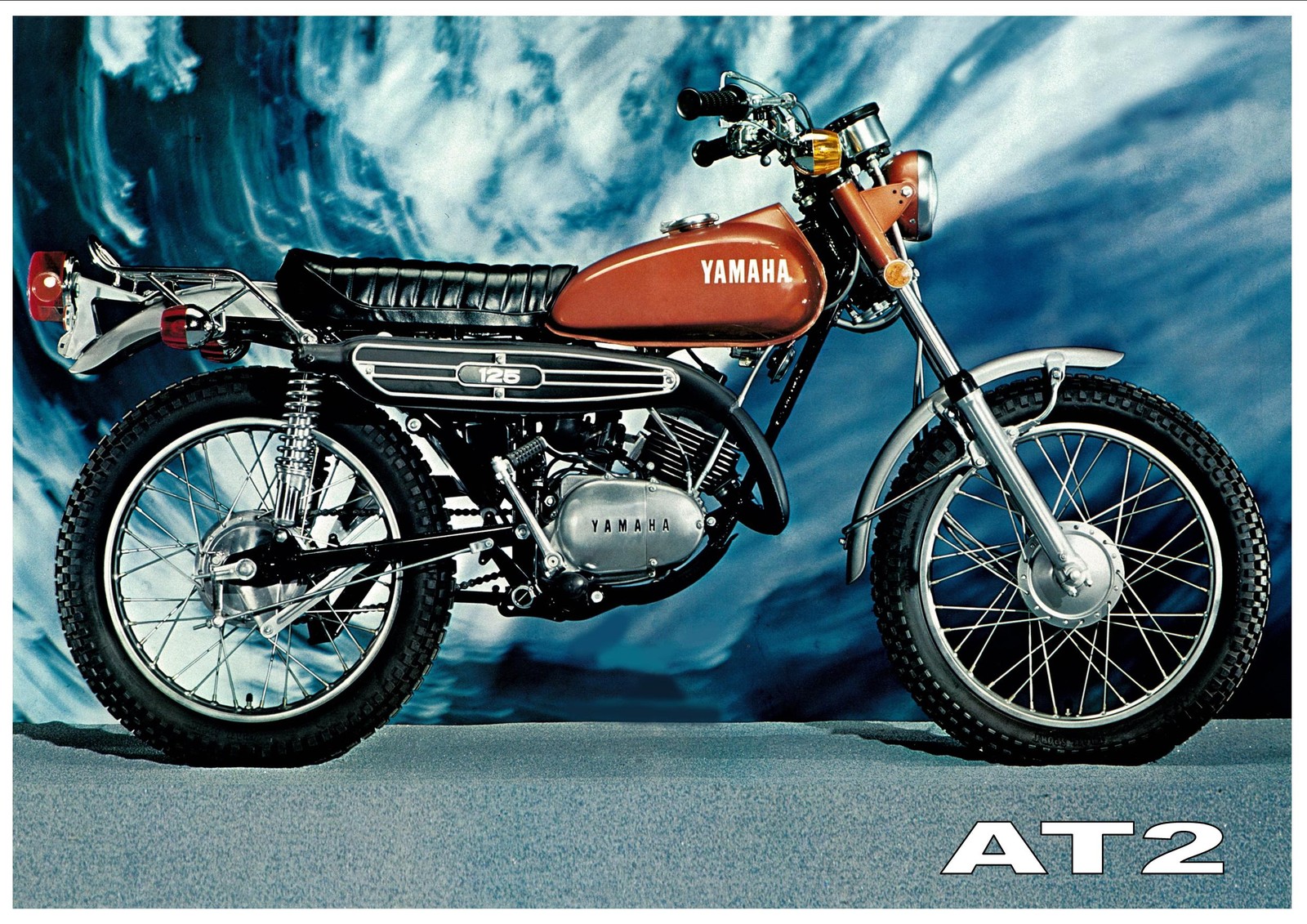 YAMAHA Poster AT2 125 Trail 1972 Superb Suitable to Frame | eBay