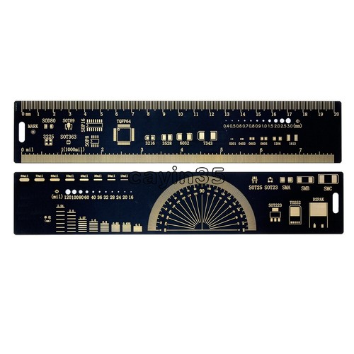 20cm Multifunctional PCB Ruler PCB Measuring Tool Angle Measure Meter ...