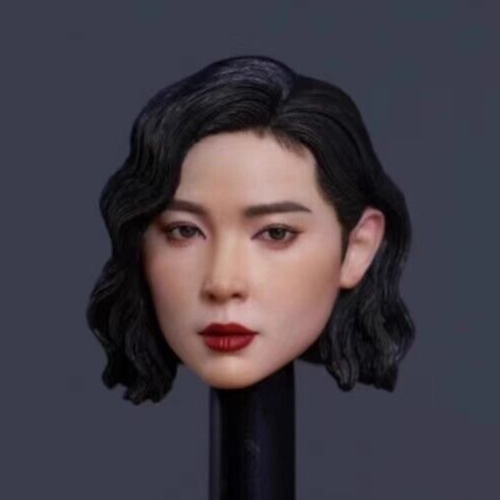 1/6 Asian Female Head Sculpt Curly Hair Vintage Beauty for 12" HT ...