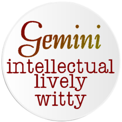 Gemini - 10 Pack Circle Stickers 3 Inch - Horoscope Astrology Birthday ...