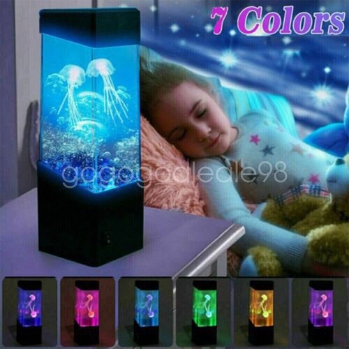 Jellyfish Aquarium Lamp Electric Fake Fish Tank LED Colour Changing ...