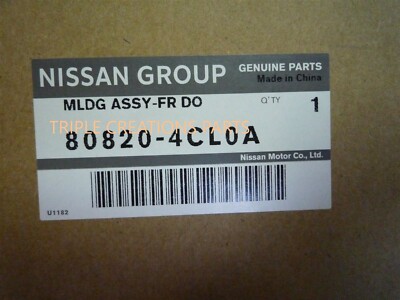 80820-4CL0A Genuine Nissan Moulding Assy-Front Door Outside RH ...