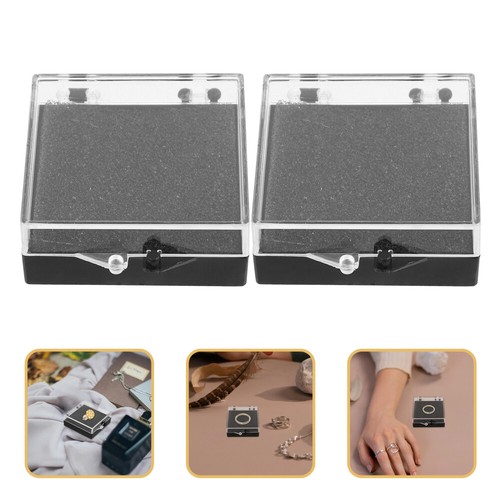 6Pcs Clear Badge Display Box Pin Display Case Breastpin Storage Box ...
