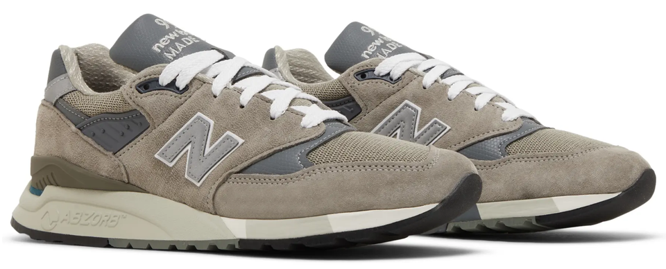 New Balance 998 Made in USA Grey Silver SZ 8.5-13 Men's Classic U998GR ...