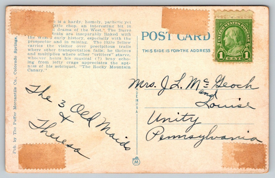 Postcard The Rocky Mountain Canary Laughing Waiting On A Tenderfoot F14 ...