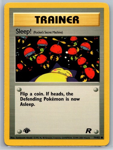 NM Sleep! (Rocket's Secret Machine) 79/82 1st Edition Team Rocket ...
