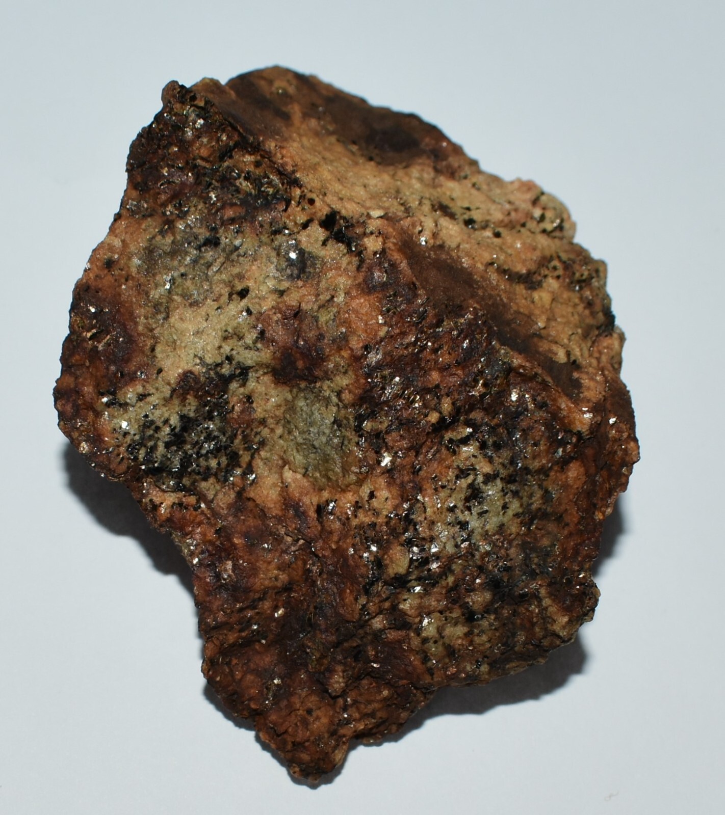 Copper Metal Ore w Black Crystals 1800s Ore Knob Copper Mine North ...