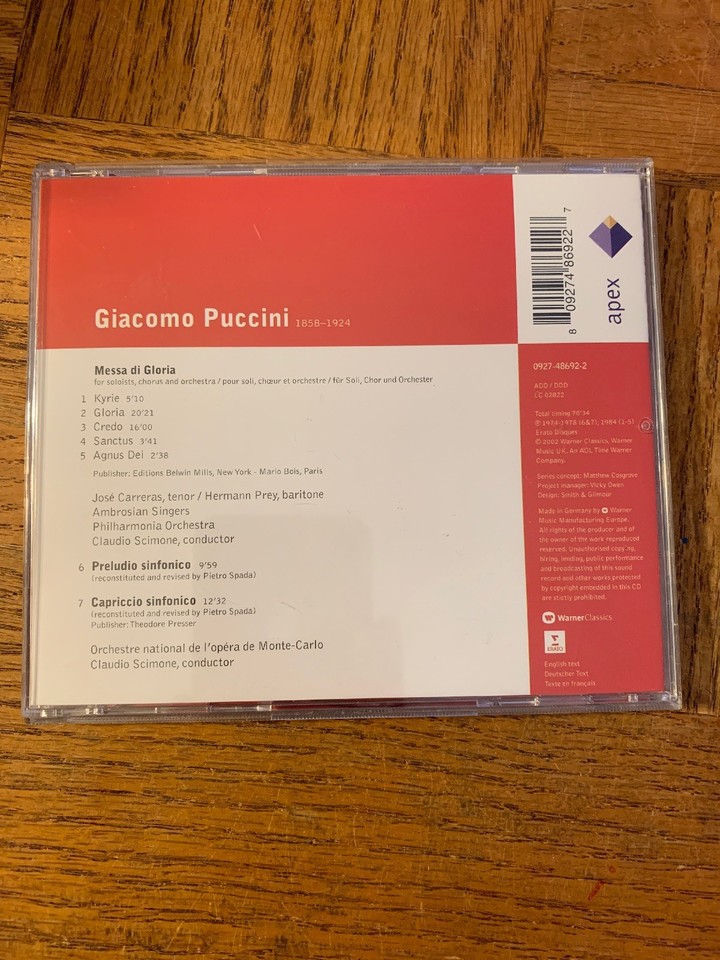 Giacomo Puccini CD | eBay