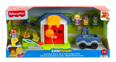 Fisher-Price Little People Fun at Home Playset with Figures garage ...