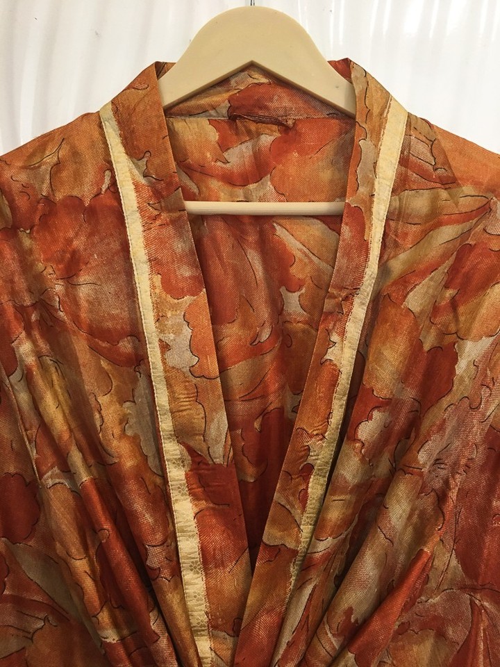 Midi Kimono Reine Seide Robe Knielang Abendkleid Brown MKMO2180 | eBay