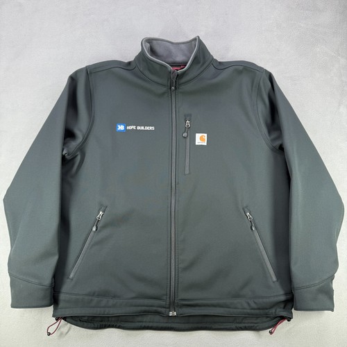 Carhartt Jacket Mens XL Black Rain Defender Softshell Relaxed Fit Work ...