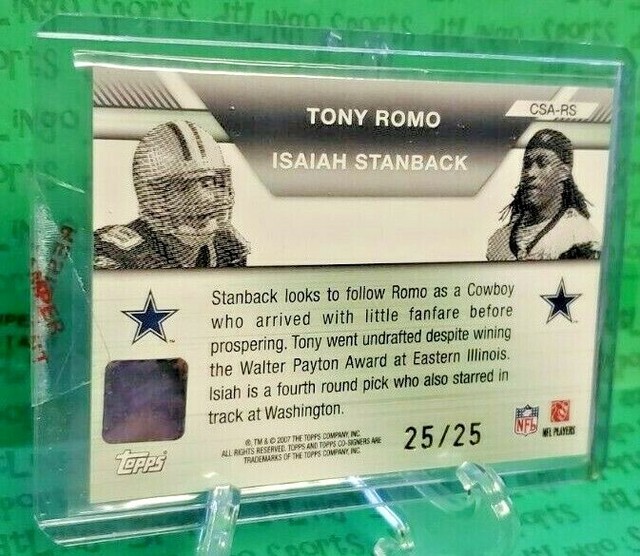 2007 Topps Co-Signers - Co-Signers Autographs #CSA-RS Tony Romo, Isaiah ...