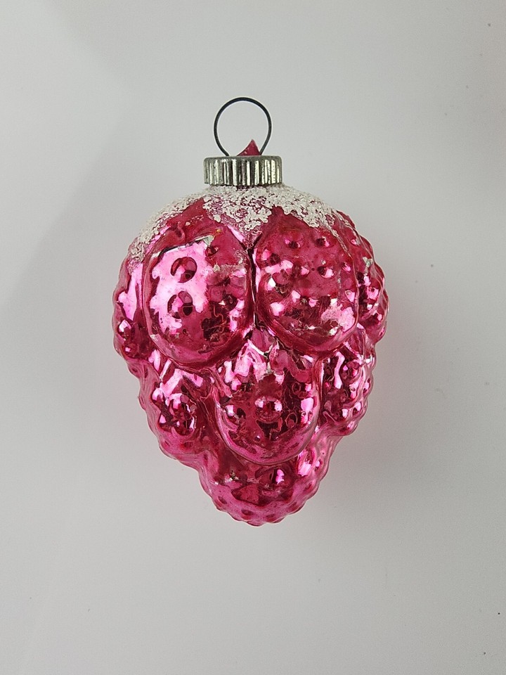 Antique Set Of 6 Blown Glass Cluster Grape BERRY Mica Christmas ...