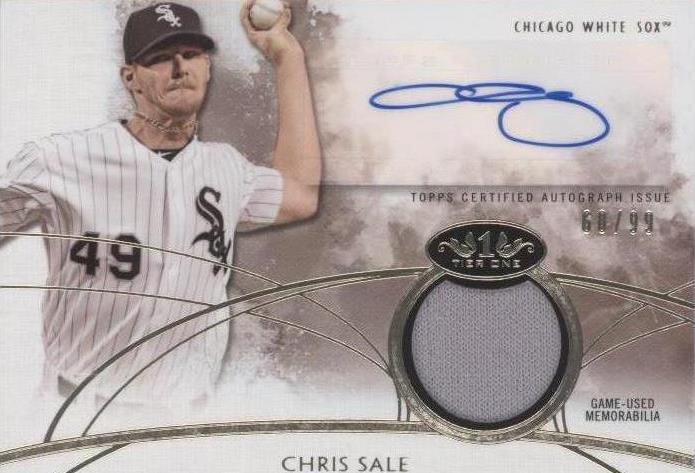 2014 Topps Tier One - Autograph Relics Chris Sale #TOAR-CS /99 (AU, MEM ...