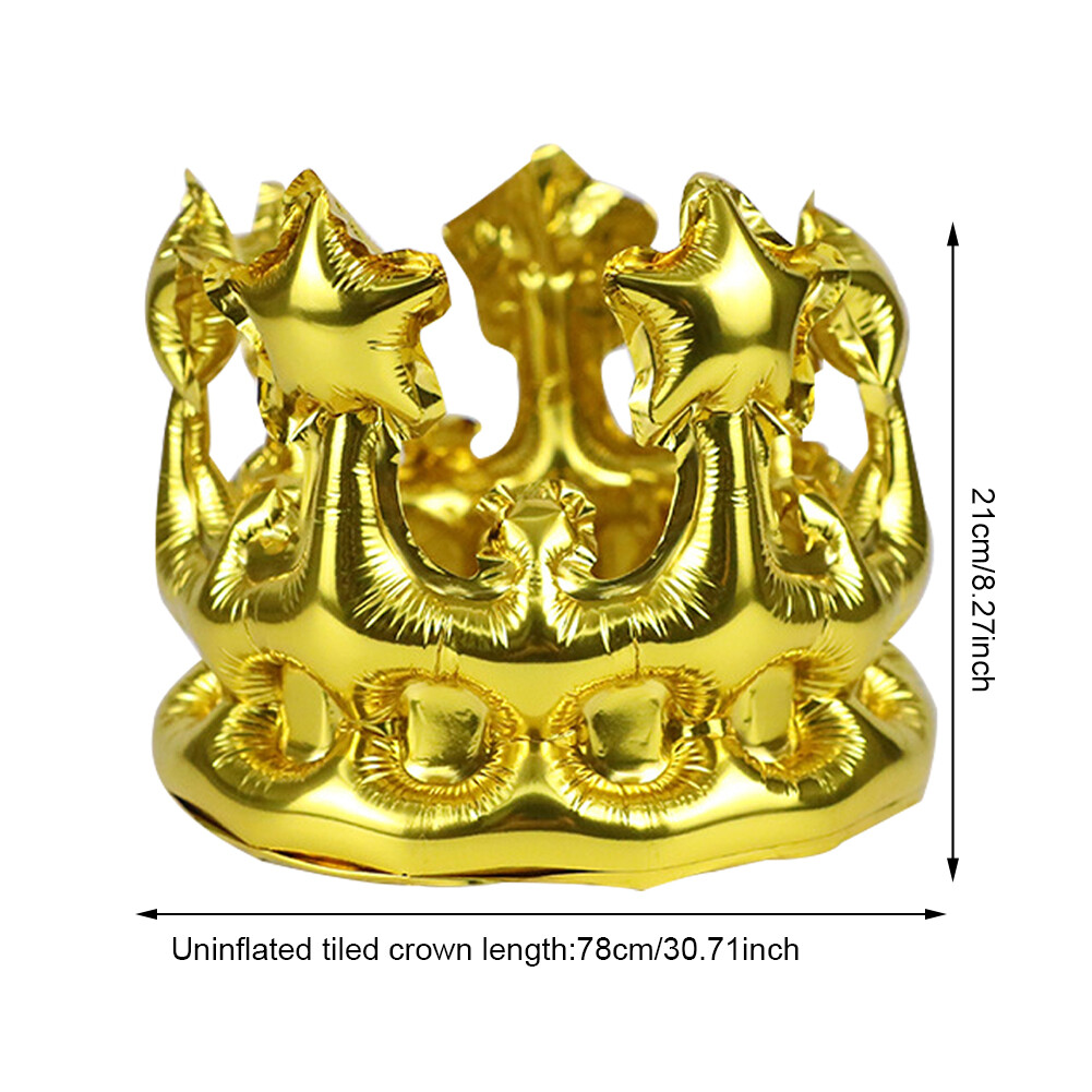 Kings Queens Gift Princess Party Decor Inflatable Crown Kids Adults ...