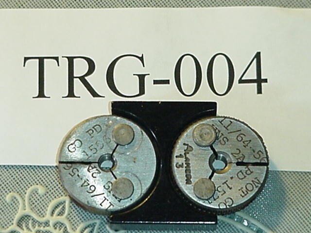 Alameda UNS-2A 11/64-56 Thread Ring Gage Set GO PD.1596 NOGO PD.1571 ...