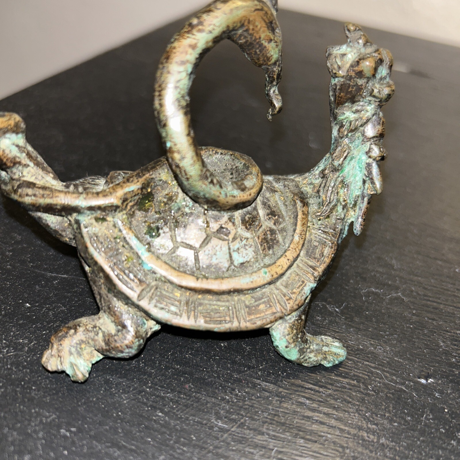 Chinese Bronze XUANWU black Tortoise Turtle With Snake – La Paz County ...