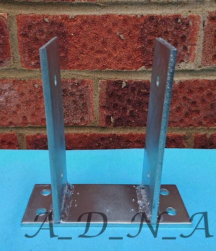 HEAVY DUTY GALVANISED ("TT" TYPE)METAL FENCE POST FOOT BRACKET ANCHORS ...