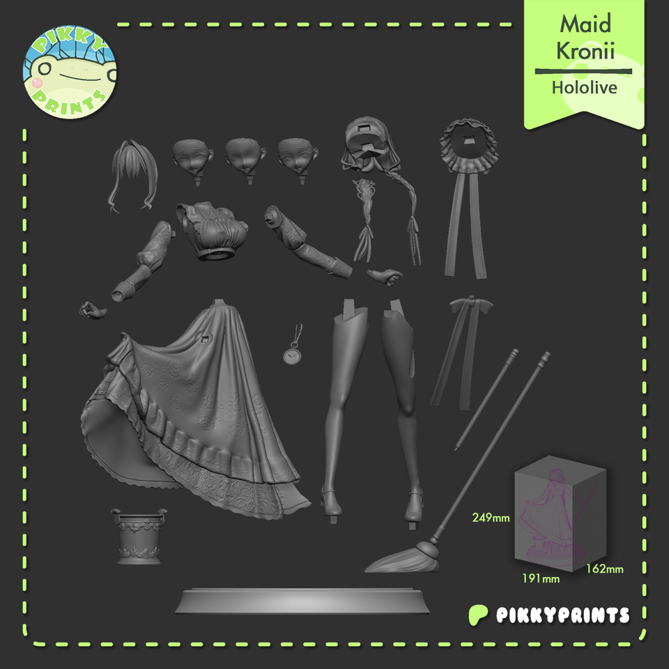 Maid Kronii Figure 1/7 Scale Resin Model Kit (Hololive) | eBay