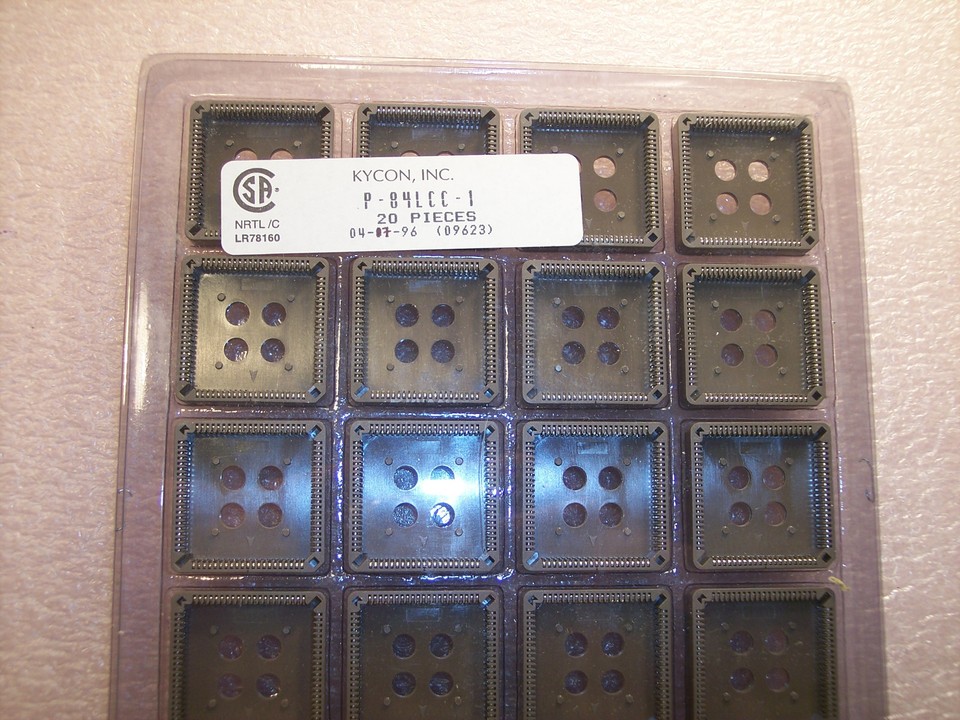 QTY (20) 84 PIN PLCC SOCKETS THRU-HOLE IC SOCKETS P-84LCC-1 KYCON | eBay