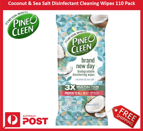 New Pine O Cleen Coconut & Sea Salt Disinfectant Cleaning Wipes 110 ...
