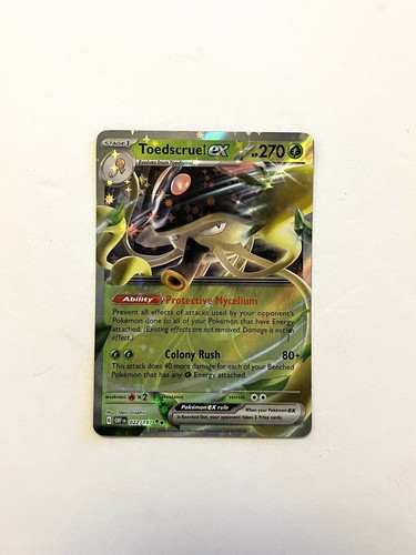 Toedscruel ex 022/197 - Obsidian Flames - Double Rare Holo Pokemon Card ...