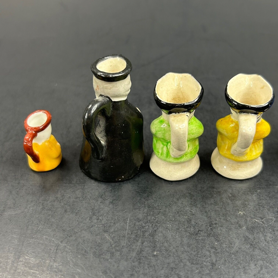 Miniature Face Character Mugs Mixed Lot of 8 Czech England Japan ...