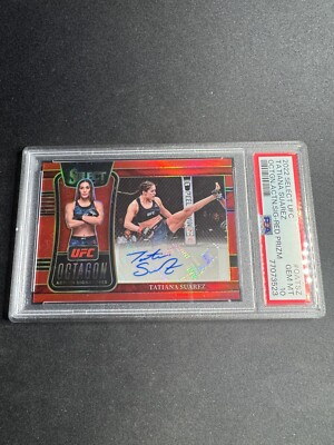TATIANA SUAREZ 2022 Select UFC Octagon Action Signatures Red /99 PSA 10 ...