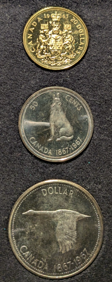 1967 Canada 7-Coin Centennial Proof Set with $20 Gold coin | eBay