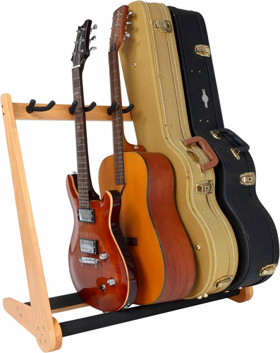 Multi-Purpose Wooden Guitar Stand 5 Slot Floor Rack Holder for Acoustic ...