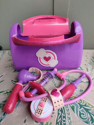 Disney Doc McStuffins Doctor Purple Sparkle Bag Medical Pretend Play Dr ...