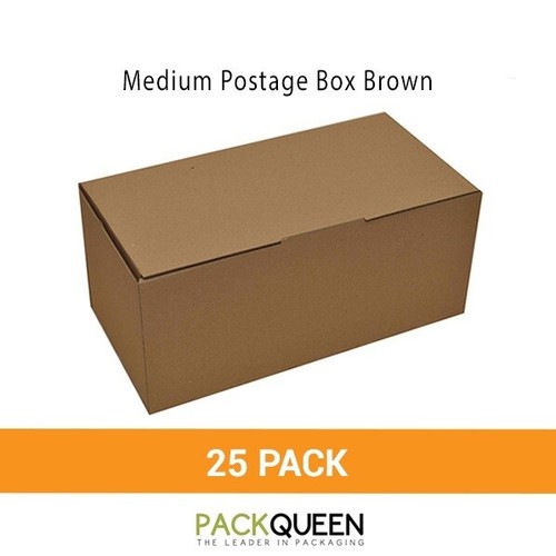 25 x Medium Postage Box Brown (400 x 200 x 180mm) Postage & Cardboard ...