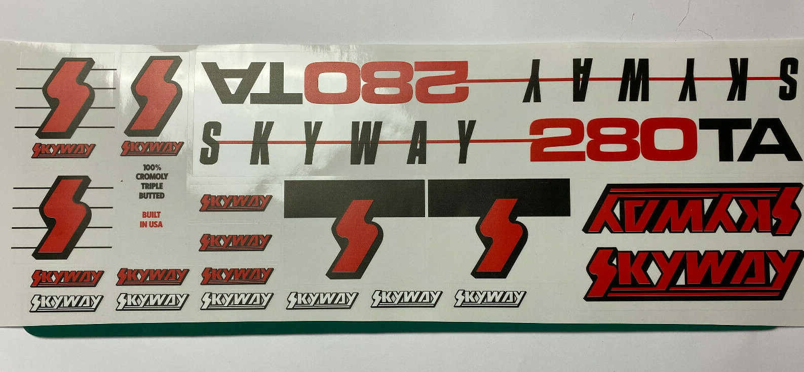 old school bmx decals stickers 1988 skyway 280ta set on clear | eBay