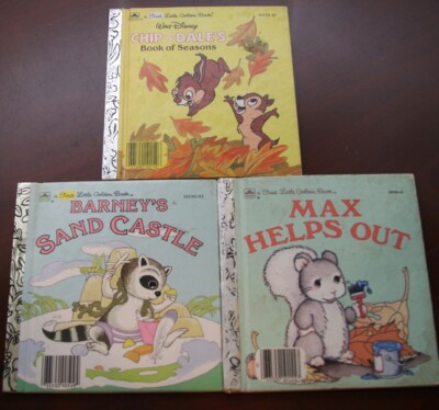 First Little Golden Book Lot Chip 'N' Dale, Barney's Sand Castle, Max ...
