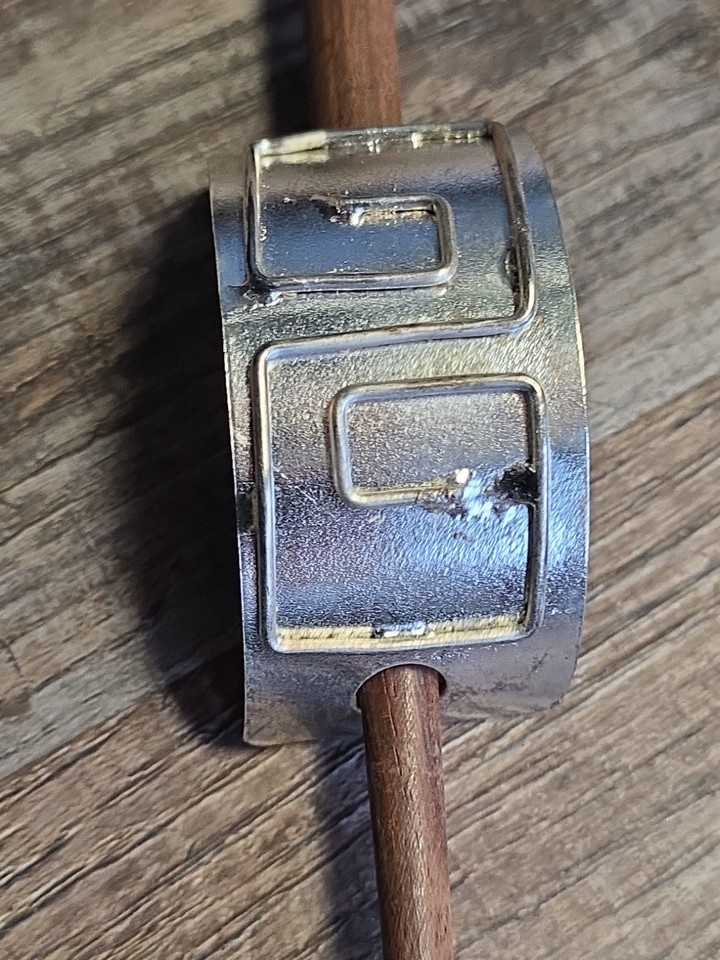 Metal & Wood Hair Clip Slide Juda Stick Hair Accessory Greece Greek Key ...