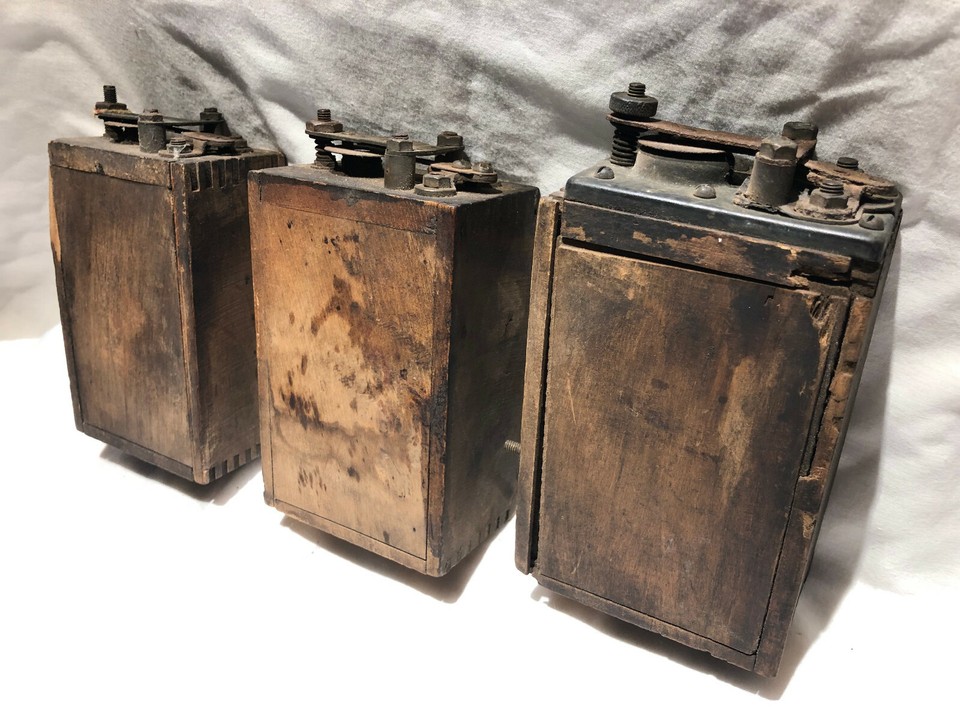 Lot of 3 Old FORD Model T Vehicle Ignition Spark Buzz Coil BRASS TOP ...