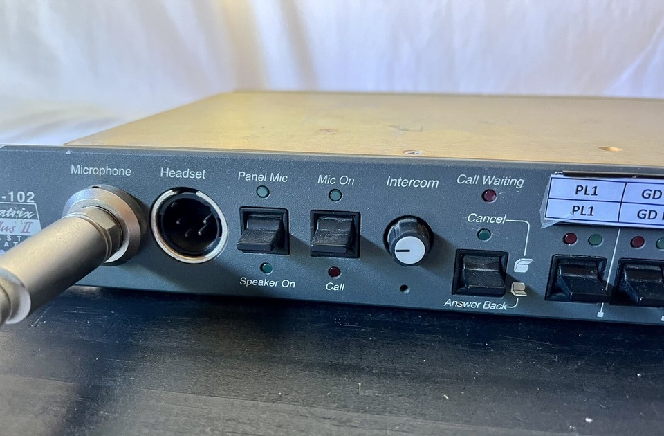 Clear-Com ICS-102 Intercom Matrix Plus II Master Station Clearcom ICS ...