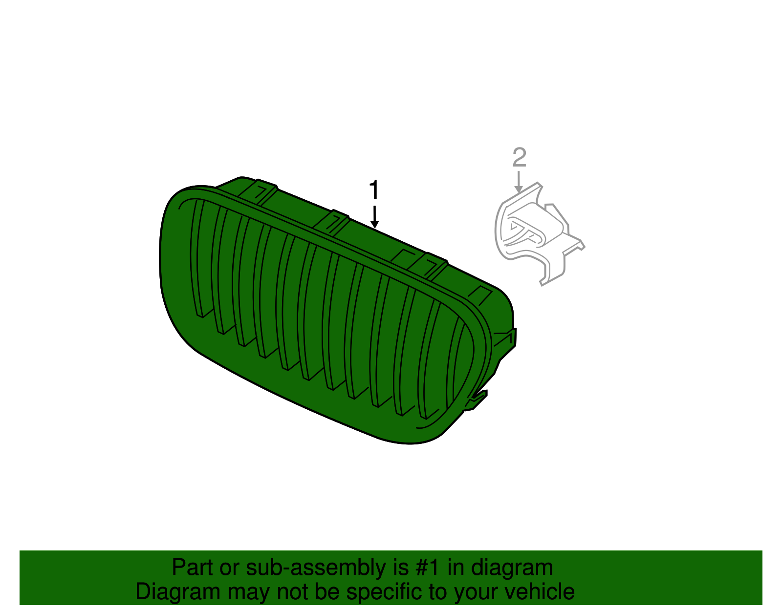 Genuine BMW Grille 51137336485 | eBay