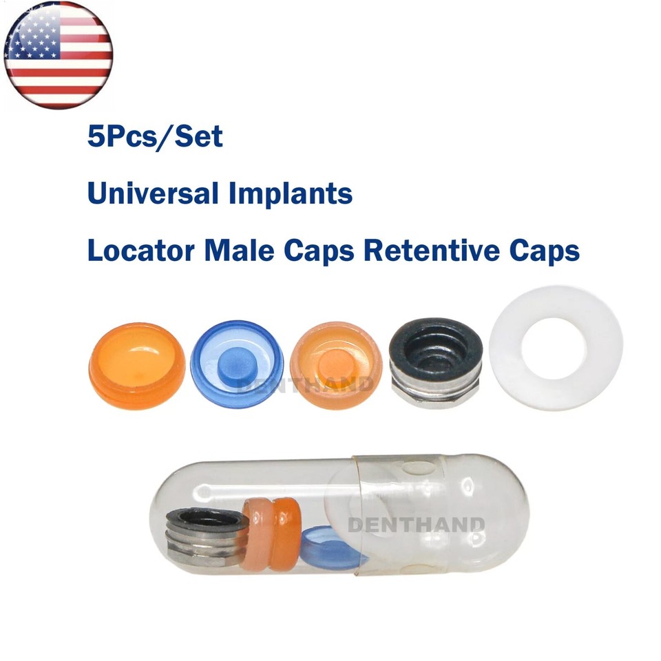 US Dental Universal Implant Locator Core Tool Retention Caps Metal ...