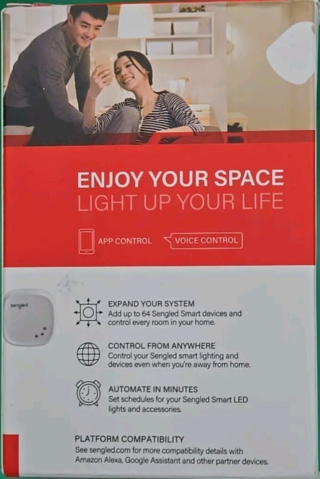 Sengled Smart Home Hub Z02-Hub Lights Bulbs Alexa Google Element, Open ...