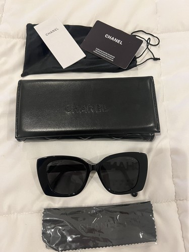 Authentic CHANEL Sunglasses CH5422B Women's Polarized-Black New With ...