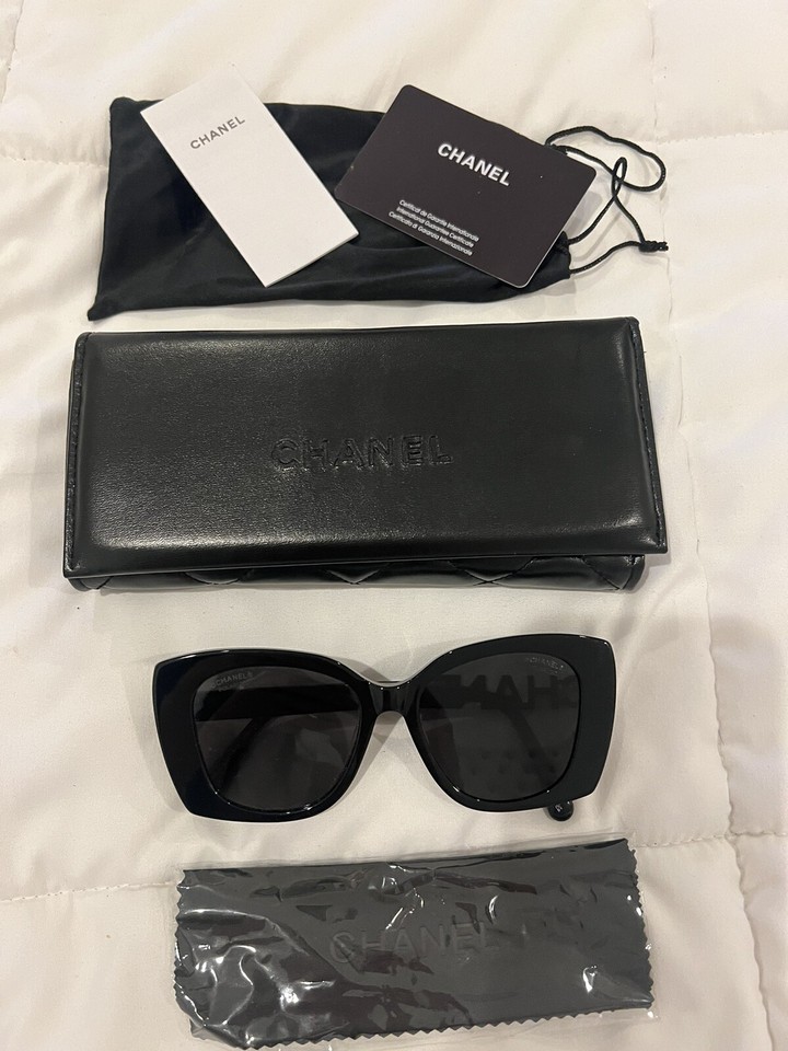 Authentic CHANEL Sunglasses CH5422B Women's Polarized-Black New With ...